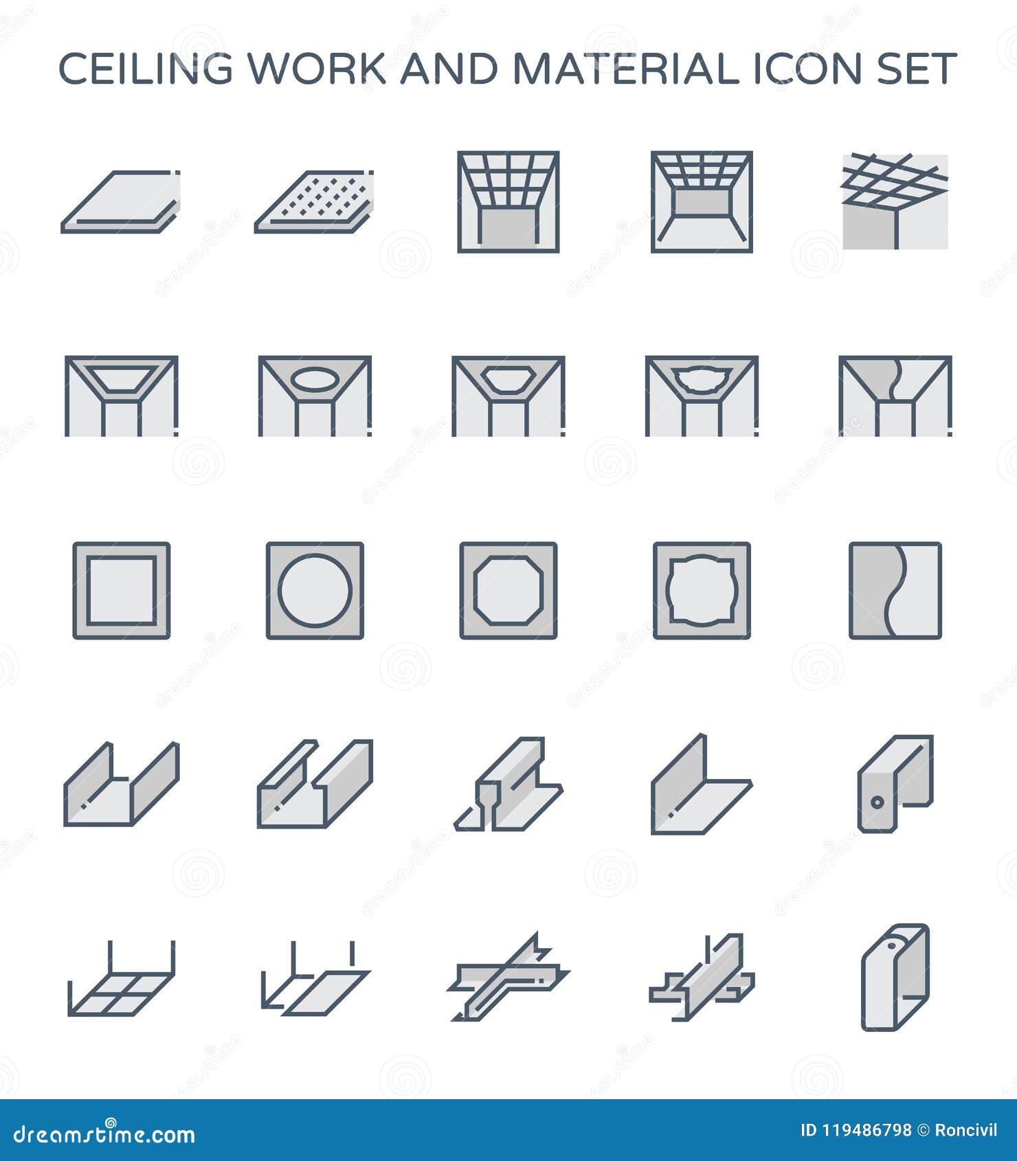 Ceiling Work Icon Vector Illustration | CartoonDealer.com #113931744