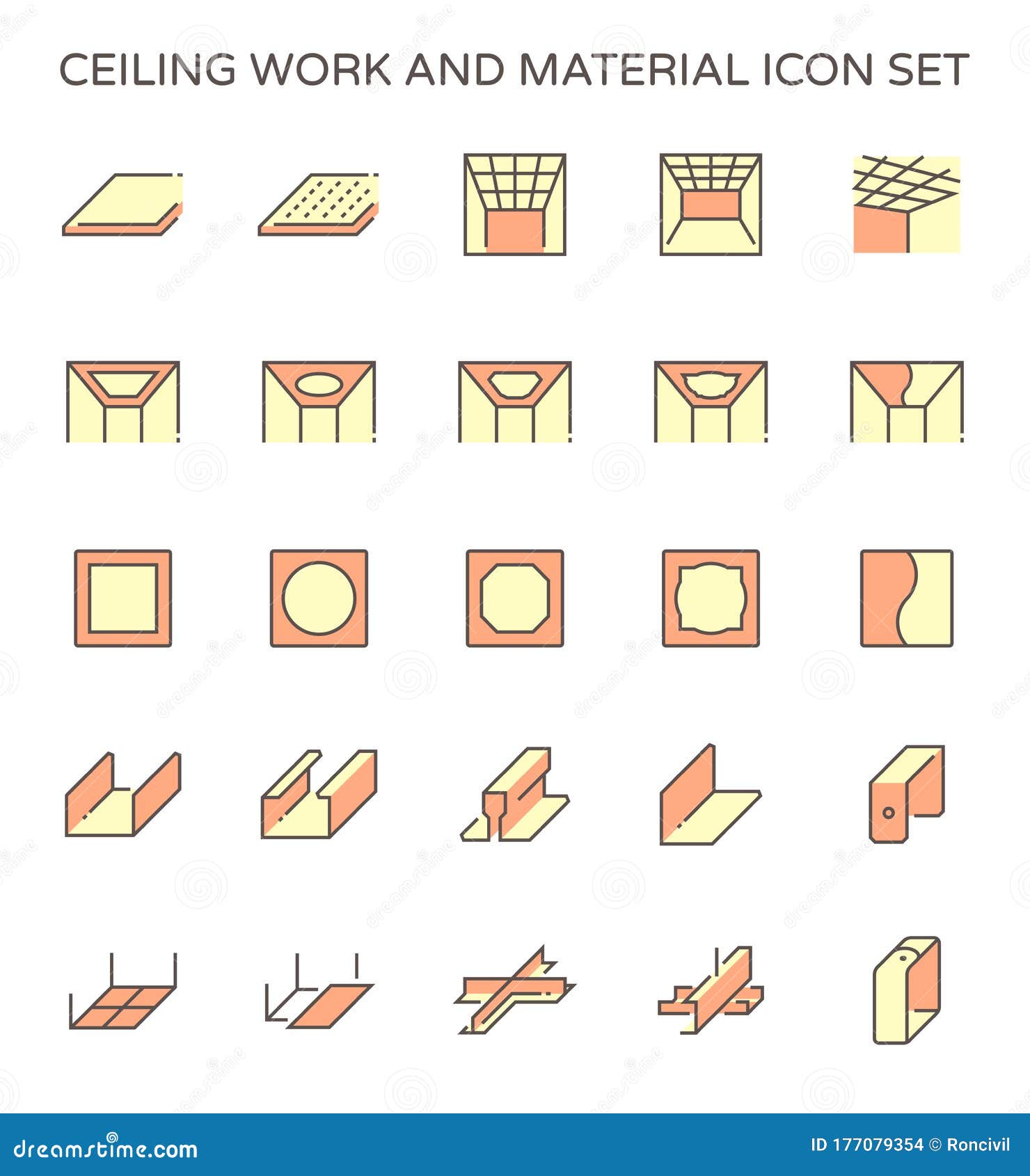 Ceiling work icon stock vector. Illustration of lamp - 177079354