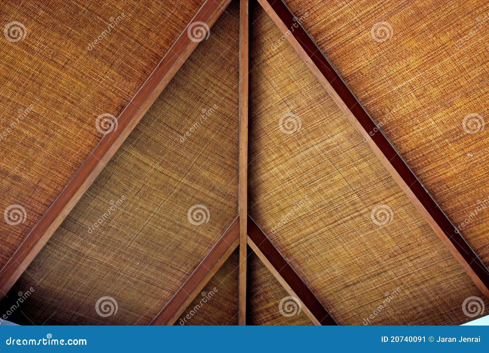 Ceilings are Made of Rattan Mats. Stock Image - Image of triangle ...
