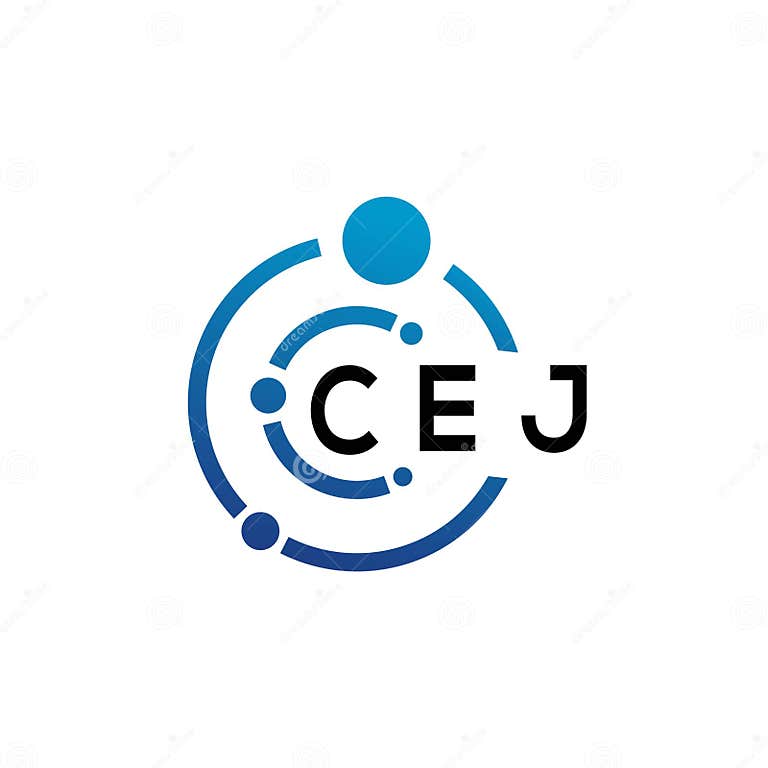 CEJ Letter Logo Design on White Background. CEJ Creative Initials ...