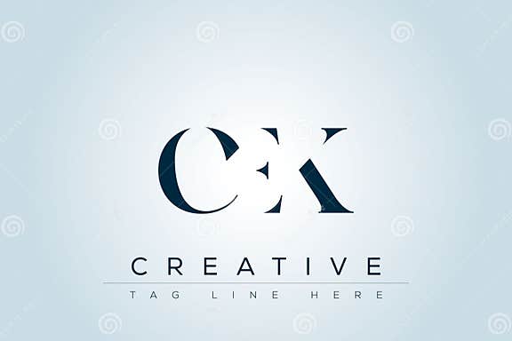 CEK abstract letter logo stock vector. Illustration of symbol - 363287227