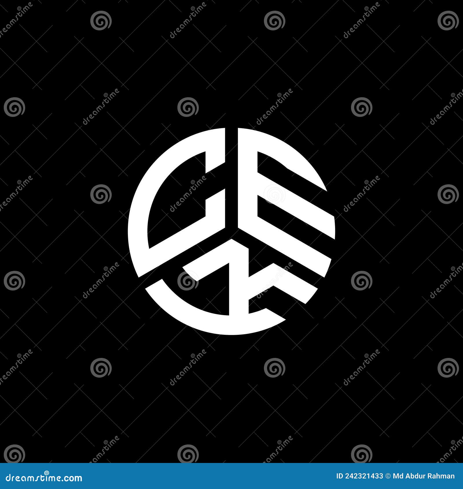 CEK Letter Logo Design on White Background. CEK Creative Initials ...