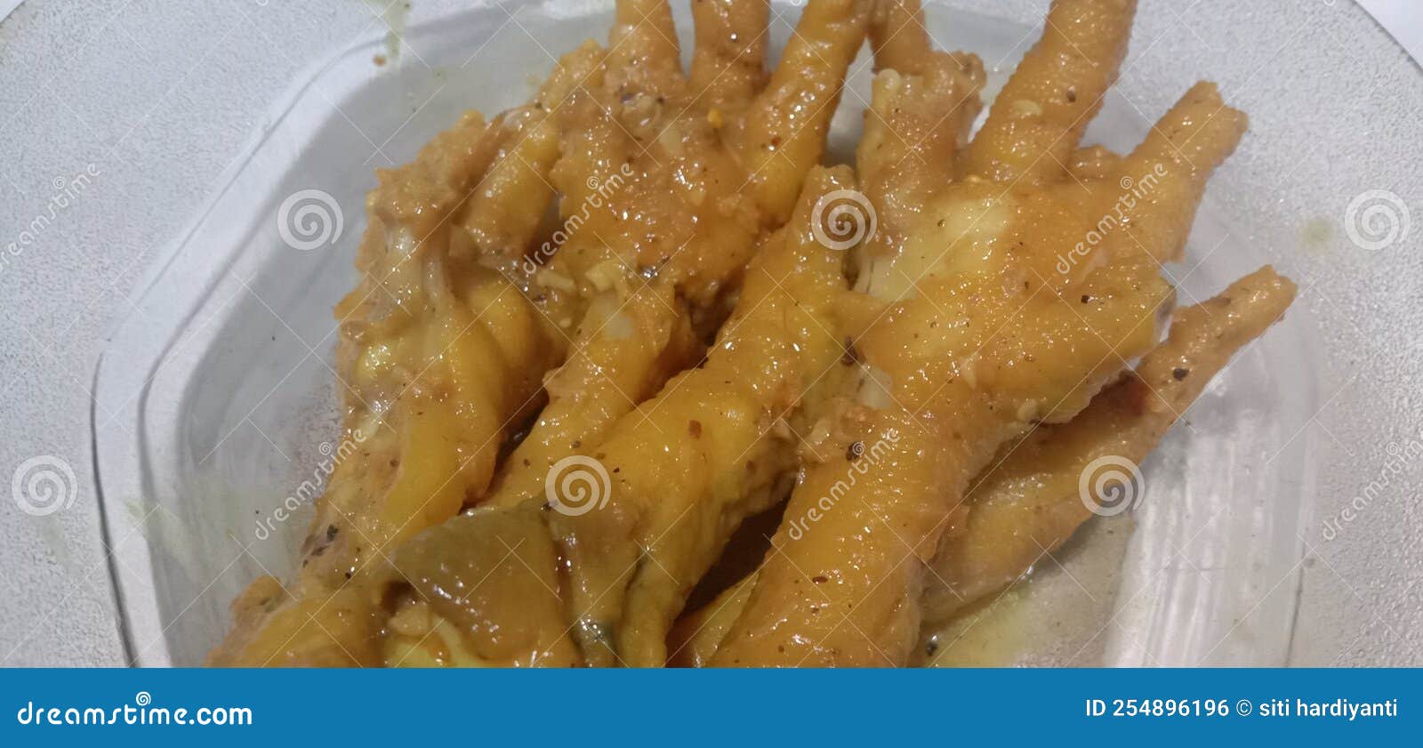Ceker Ndower is the Chicken Claws with Spicy Sauce Stock Photo - Image ...