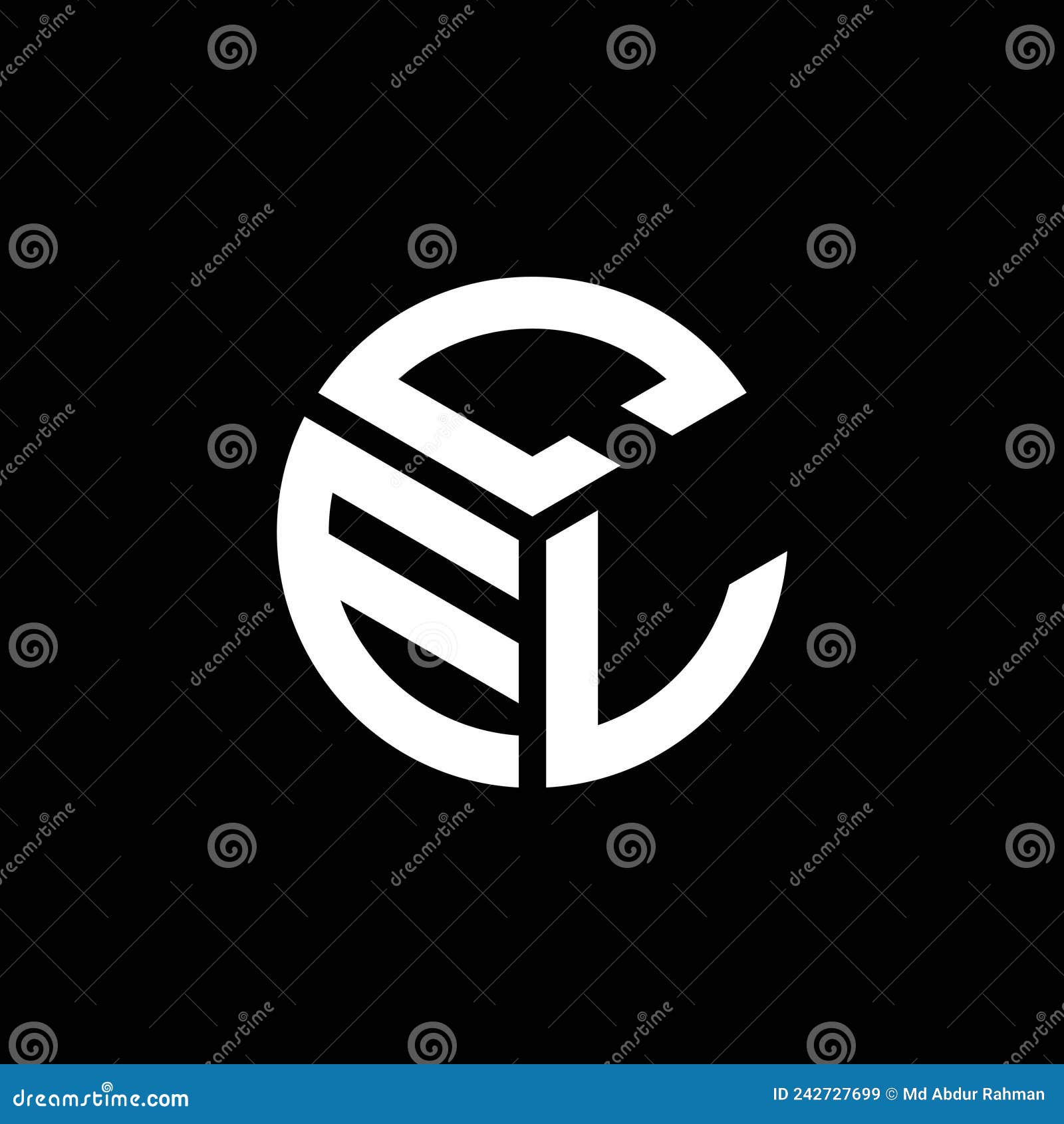 CEL Letter Logo Design on Black Background. CEL Creative Initials ...