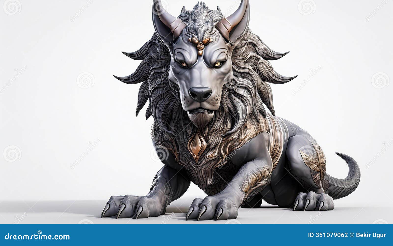 Cel Shaded Cerberus 3d Model With White Background Full Body Shot ...