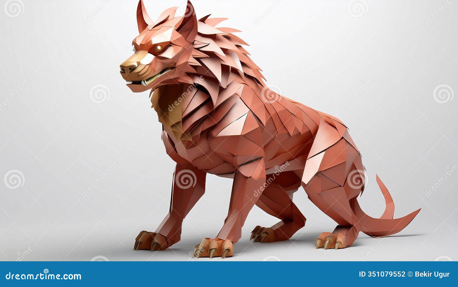 Cel Shaded Cerberus 3d Model With White Background Full Body Shot ...