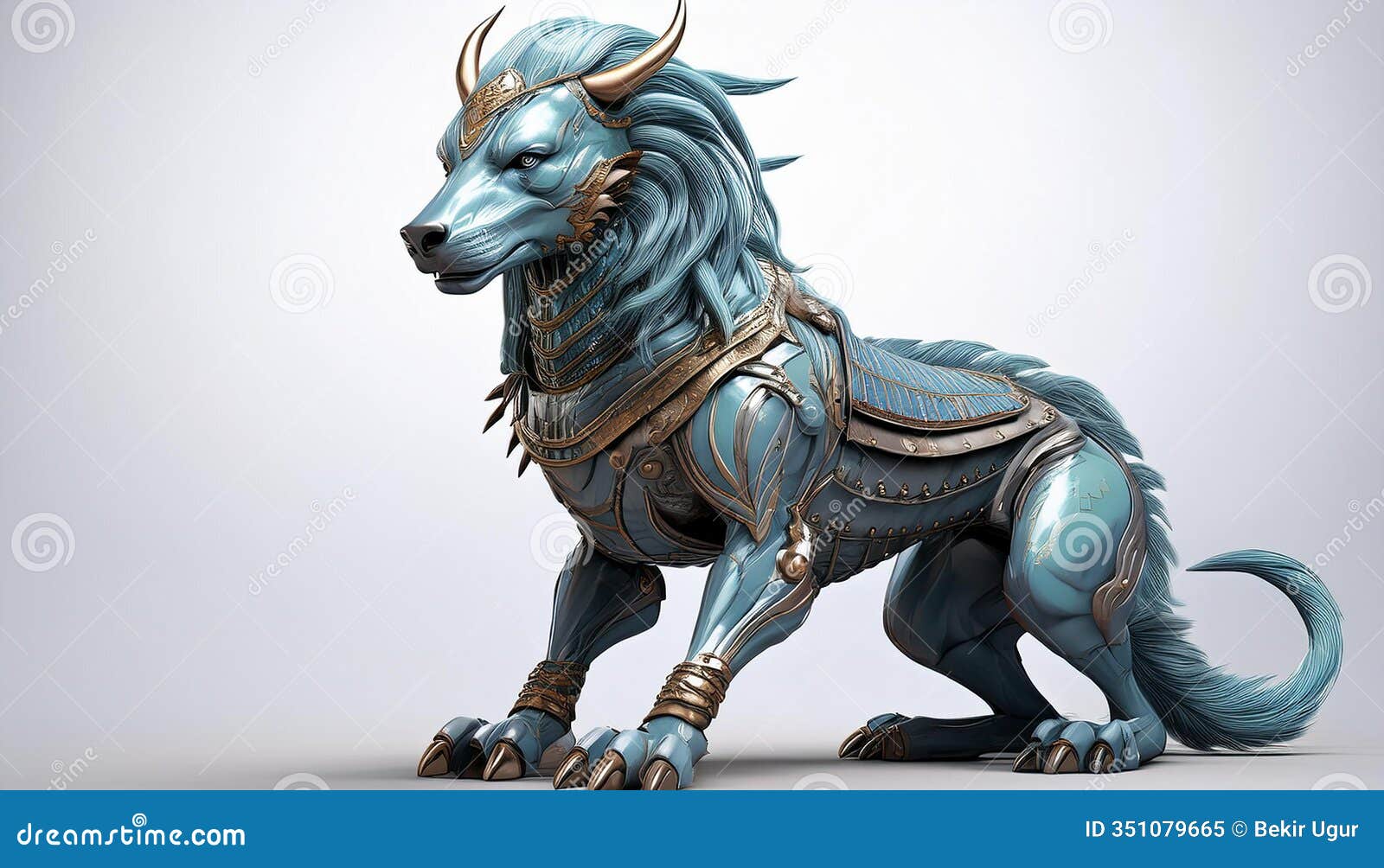 Cel Shaded Cerberus 3d Model With White Background Full Body Shot ...