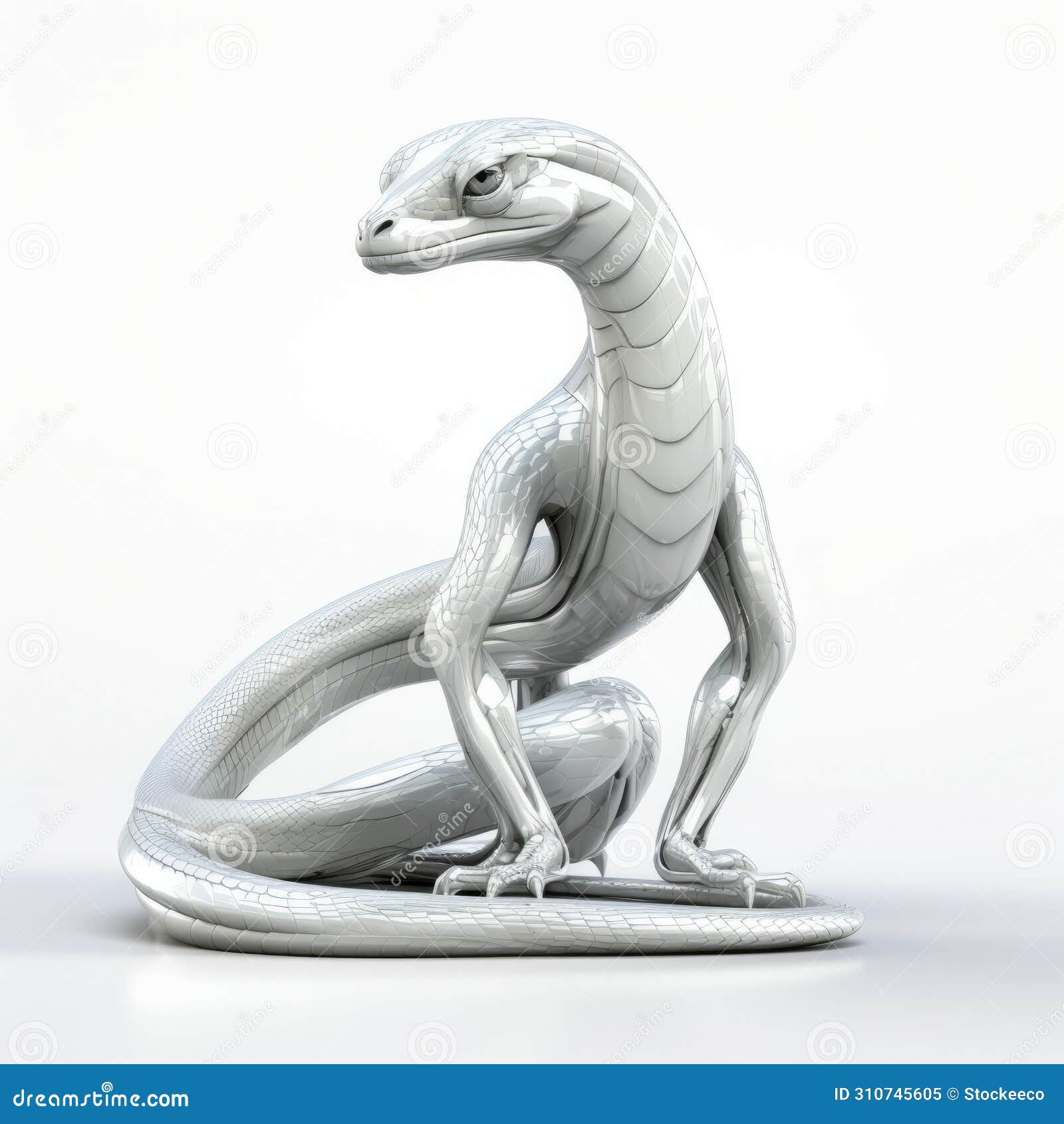 Cel Shaded 3d Hydra in White Background Full Body Pose Stock ...