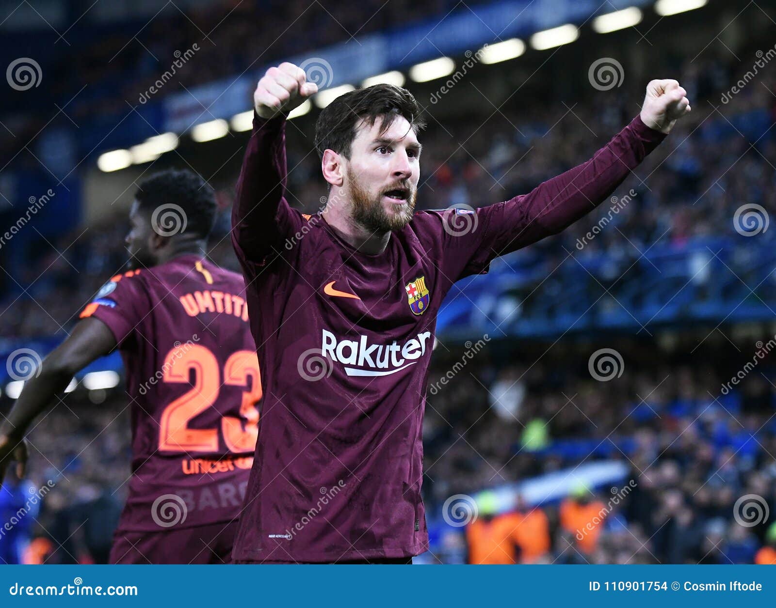 Celebración De La Meta De Lionel Messi Imagen de archivo editorial ...