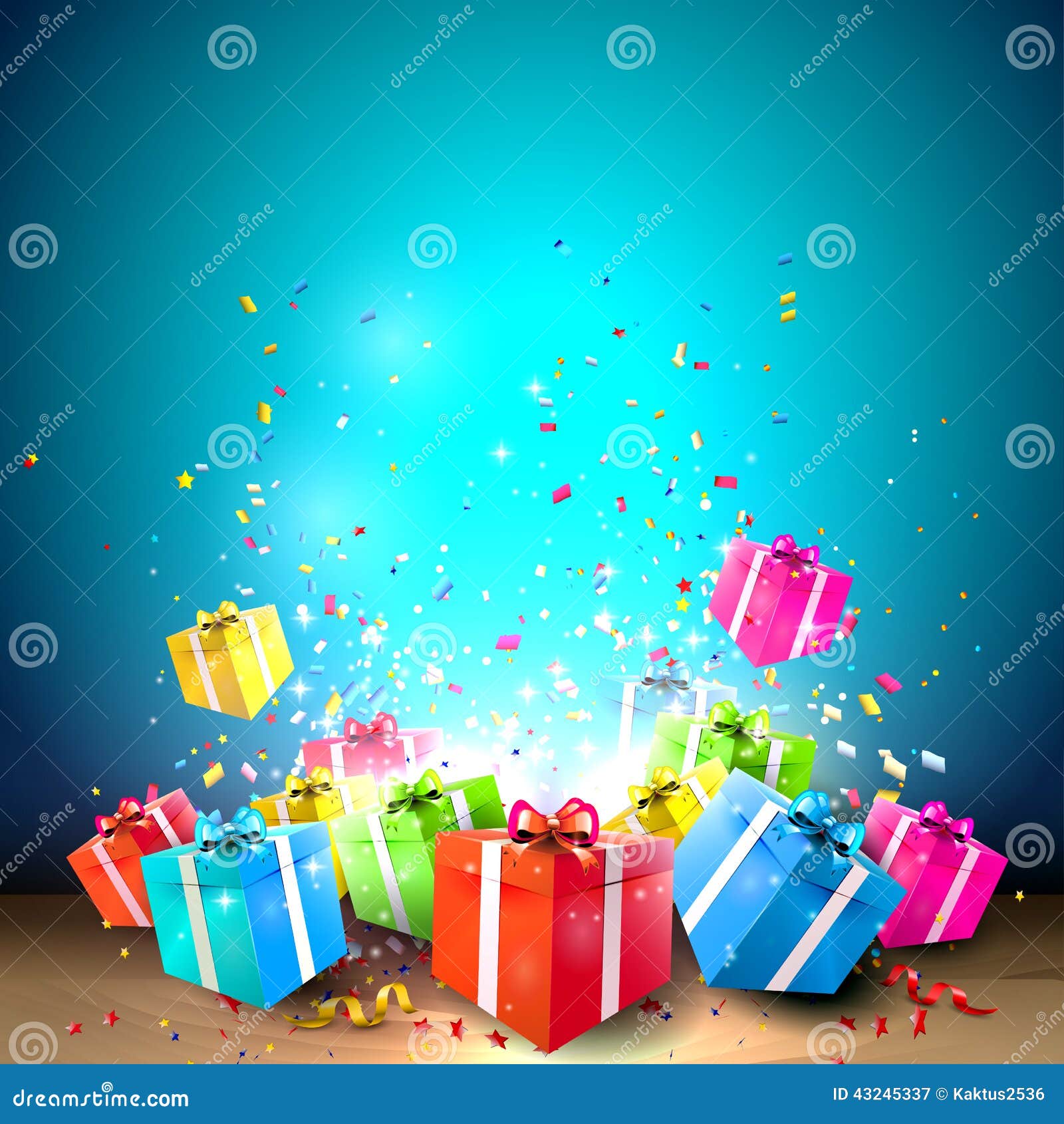 Celebrate Background With Flat Balloons Vector Illustration ...