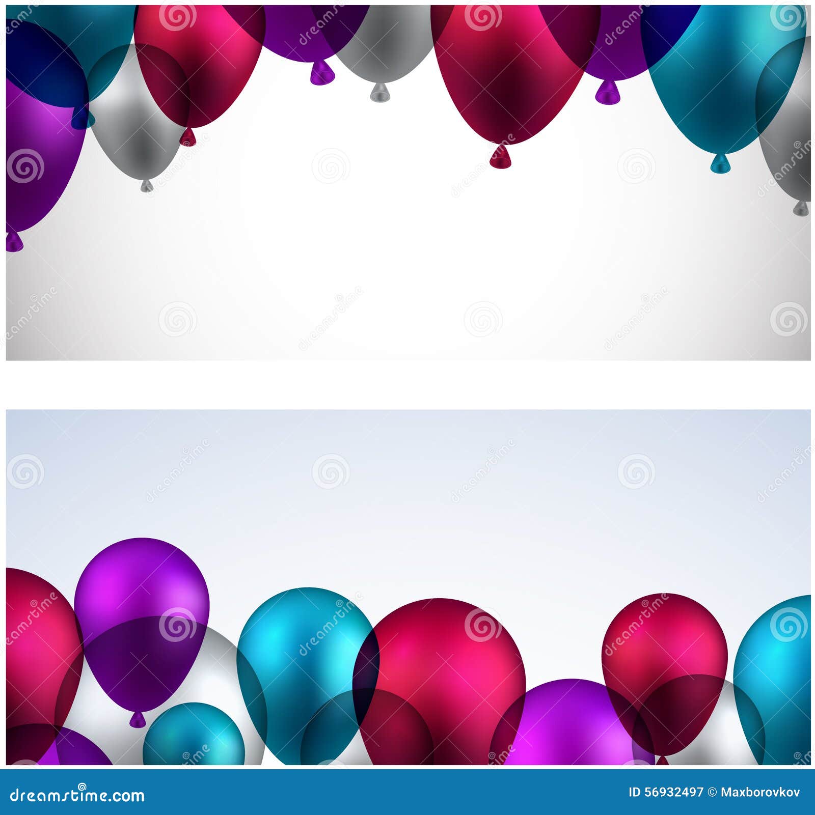 Celebrate Banners with Balloons Stock Vector - Illustration of festival ...