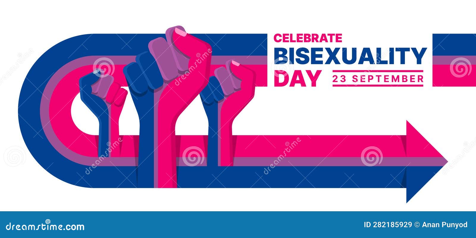 Celebrate Bisexuality Day Hands With Color Of Bisexual Flag Texture
