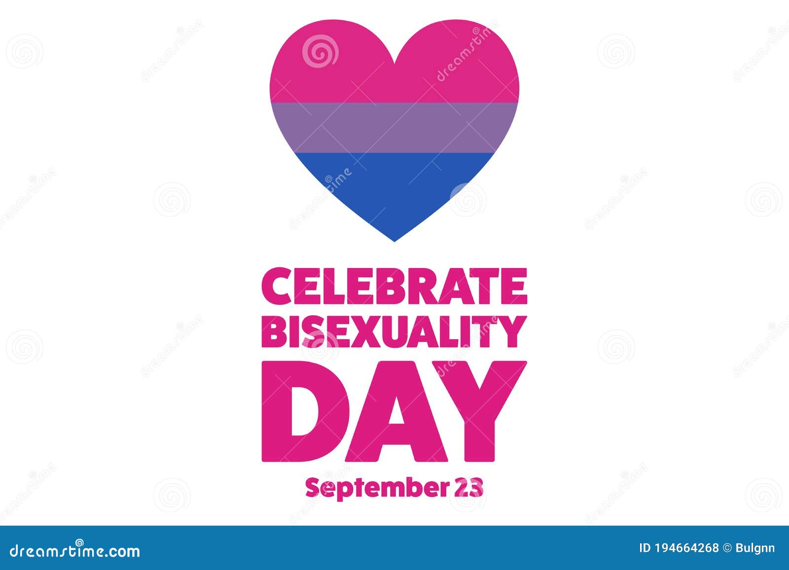 Celebrate Bisexuality Day Holiday Concept Template For Background