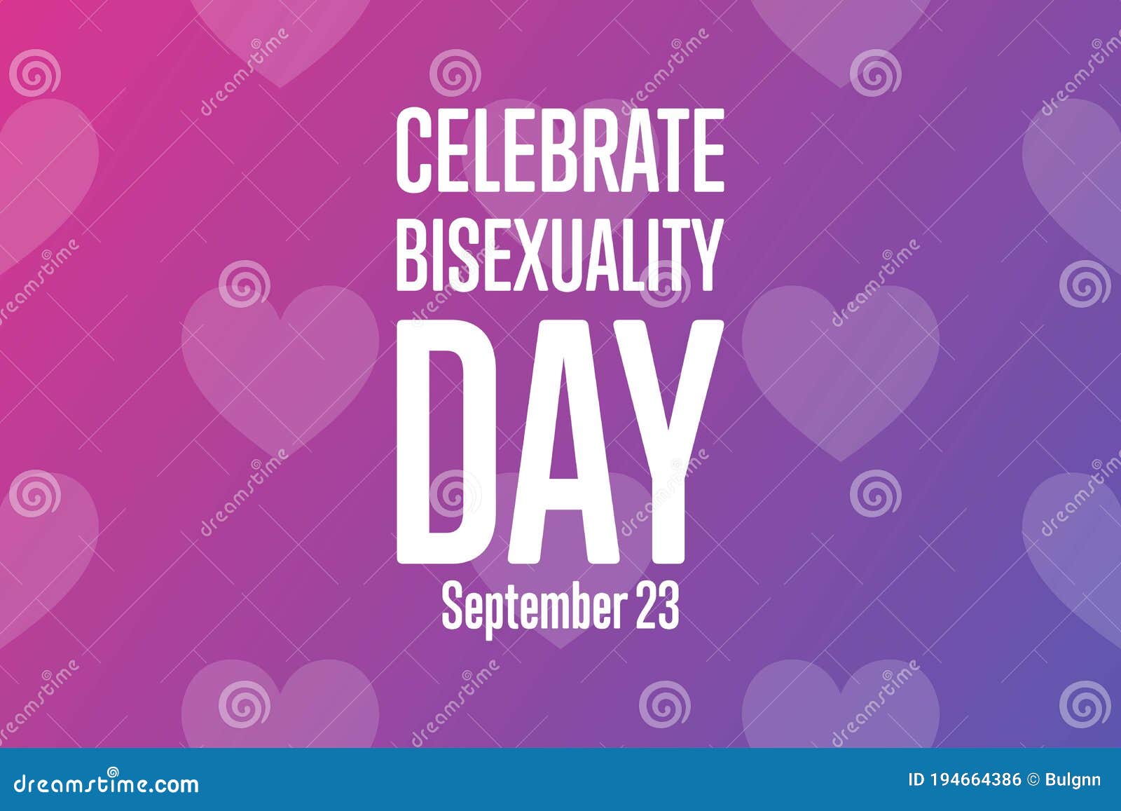 Celebrate Bisexuality Day Holiday Concept Template For Background