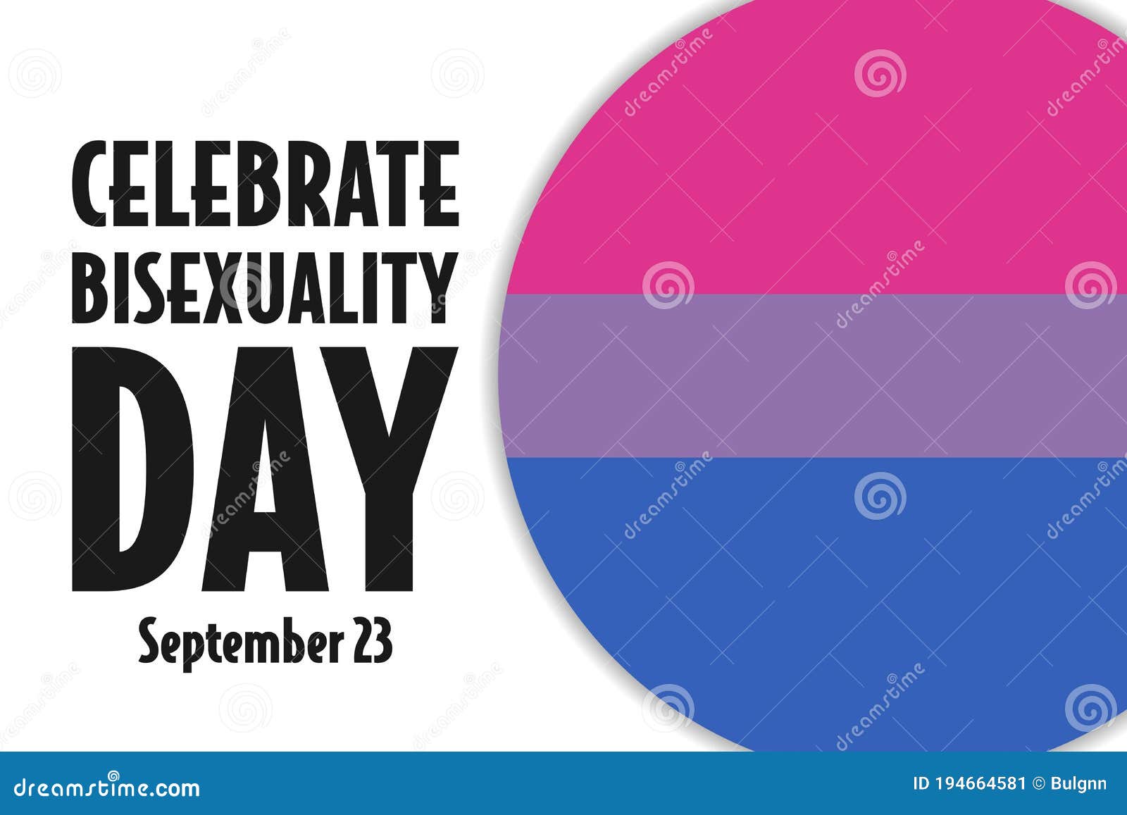 Celebrate Bisexuality Day Holiday Concept Template For Background
