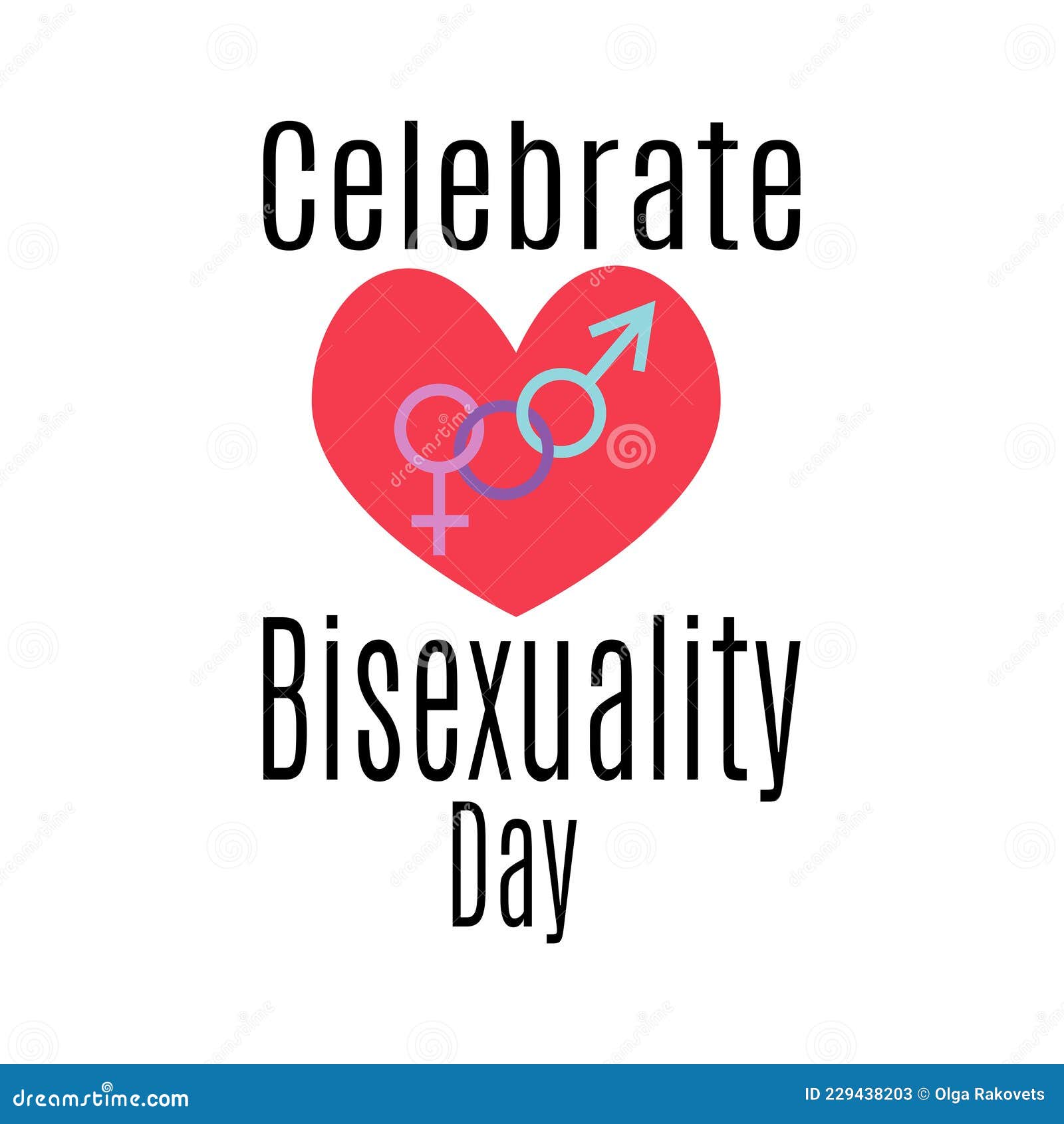 Celebrate Bisexuality Day Idea For Poster Banner Or Holiday Card