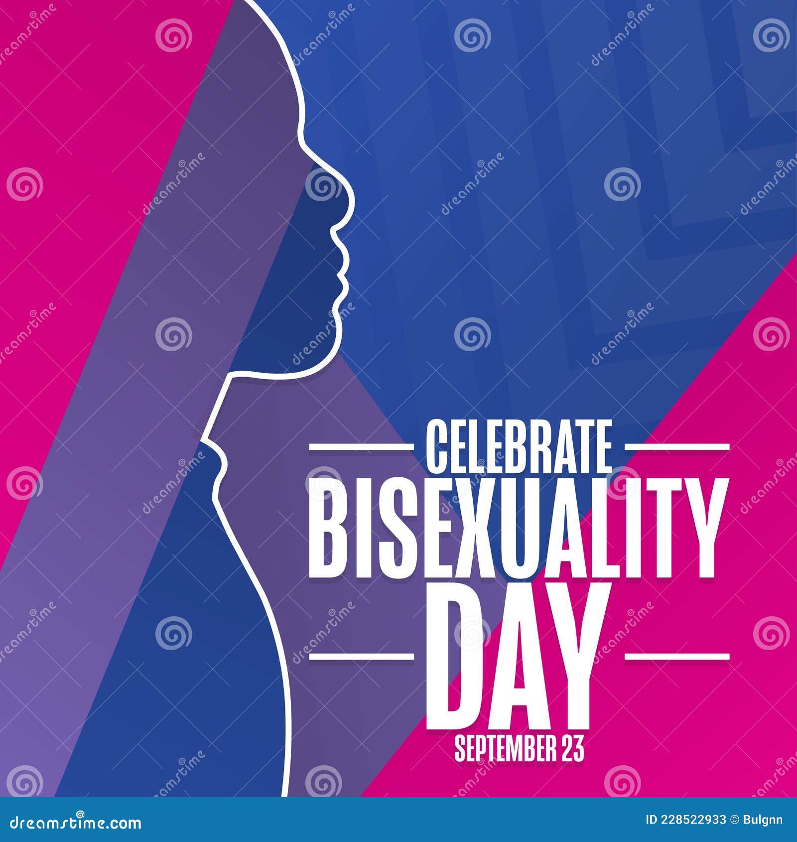 Celebrate Bisexuality Day September 23 Holiday Concept Stock Vector
