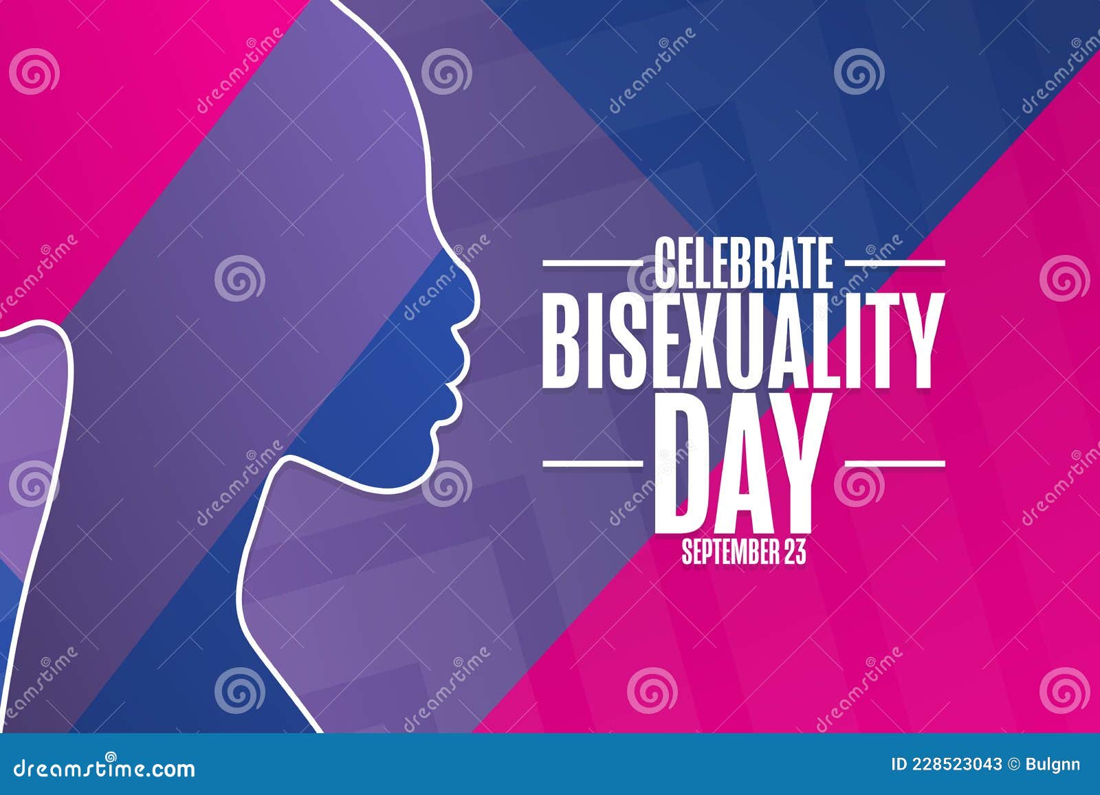 Celebrate Bisexuality Day September 23 Holiday Concept Stock Vector