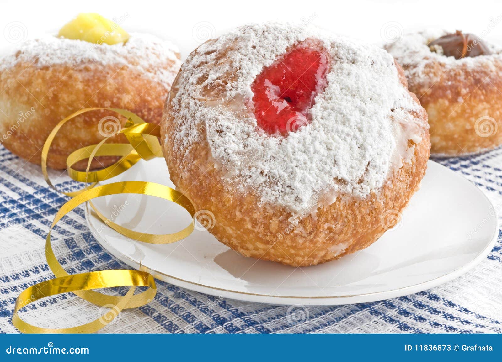 Celebrate Donut for Hanukkah Stock Image - Image of plate, cook: 11836873