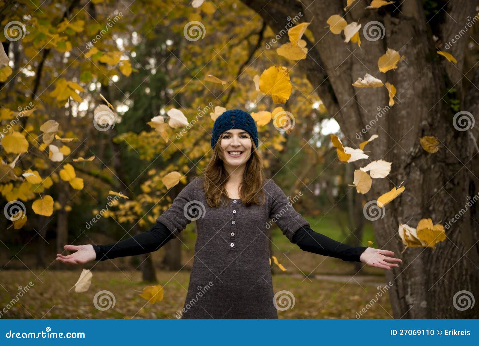 Celebrate the Fall stock photo. Image of happiness, girl - 27069110