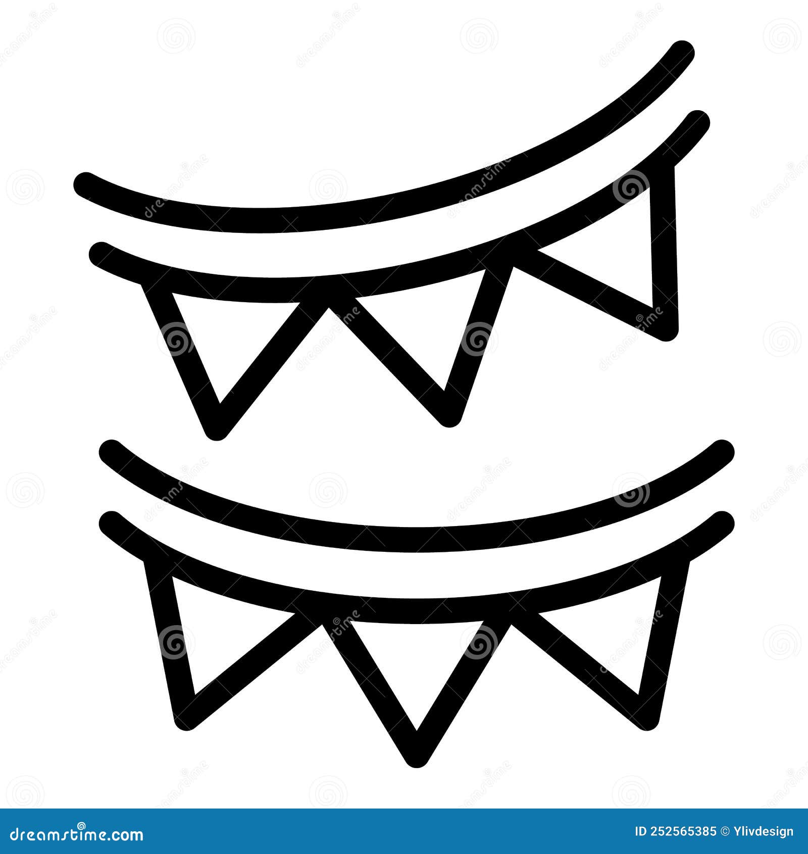 Celebrate Flags Icon Outline Vector. People Fun Stock Vector ...