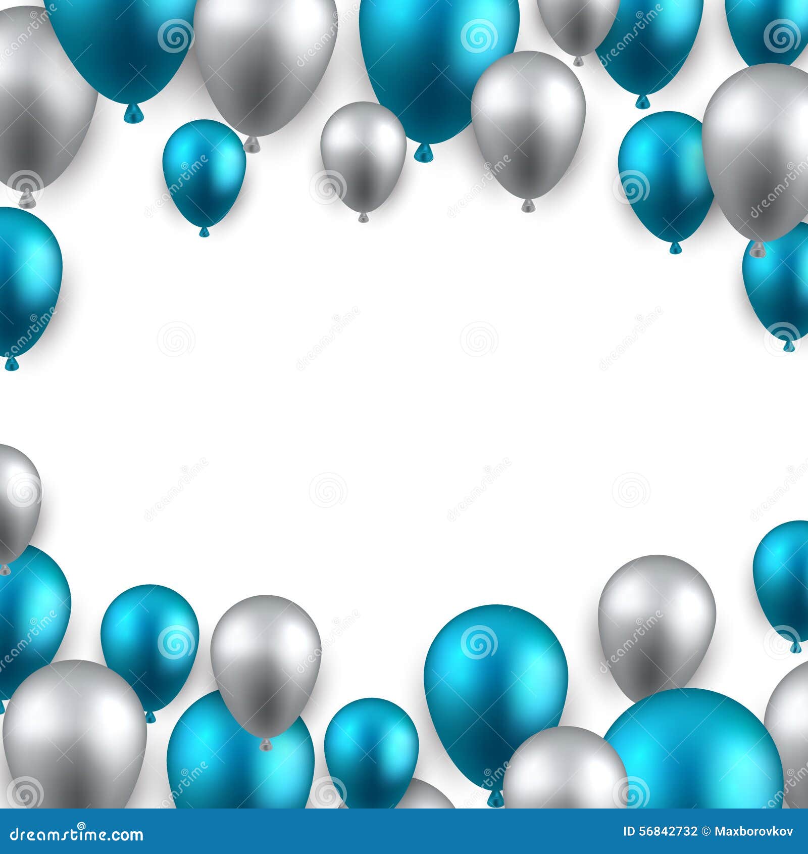 Celebrate Frame Background With Balloons. Cartoon Vector ...