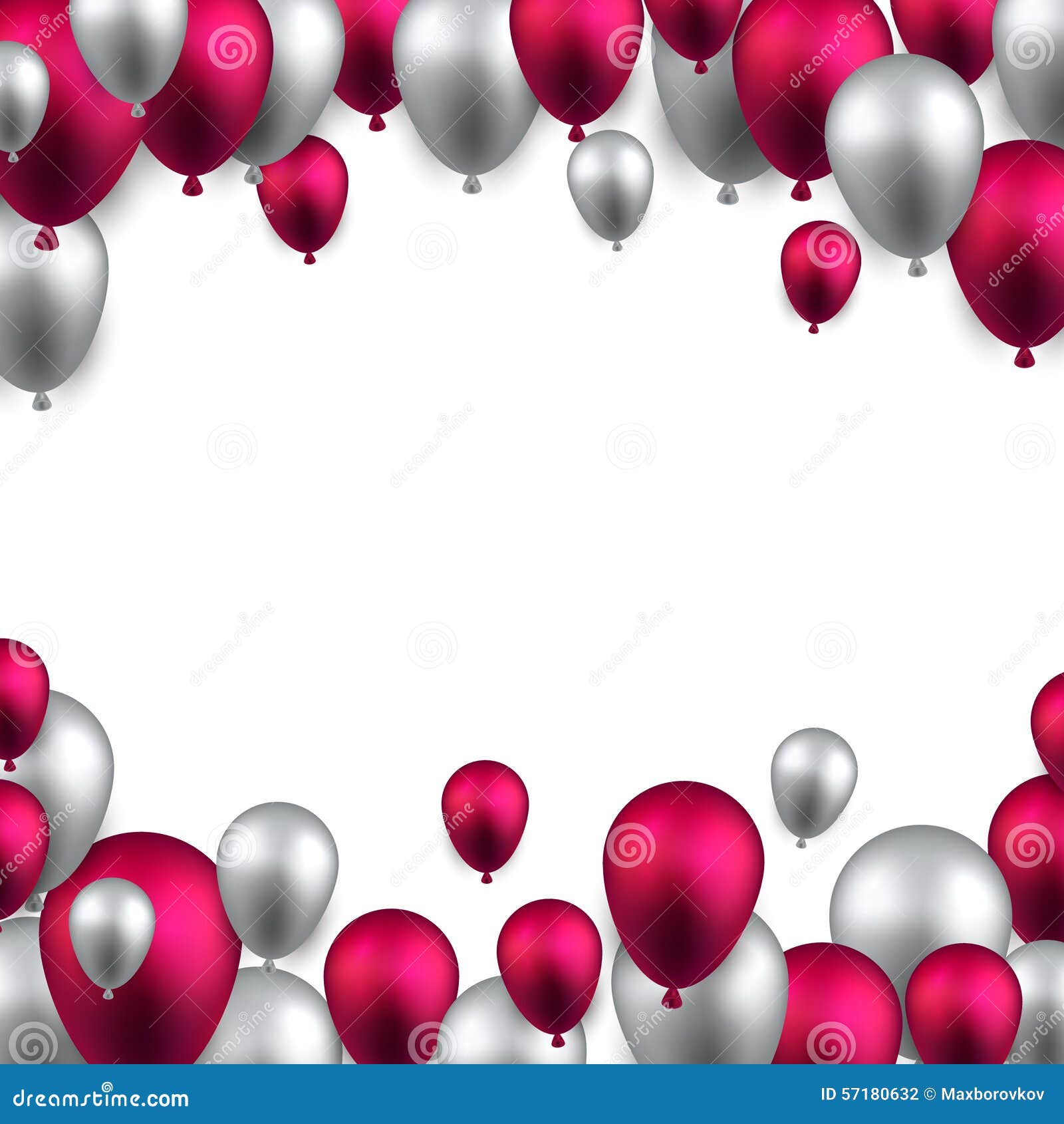Celebrate Frame Background With Balloons Stock Vector - Image: 57180632