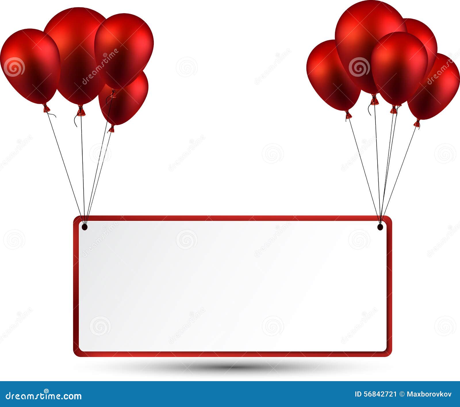 Celebrate Frame Background With Balloons Stock Vector - Image: 56842721