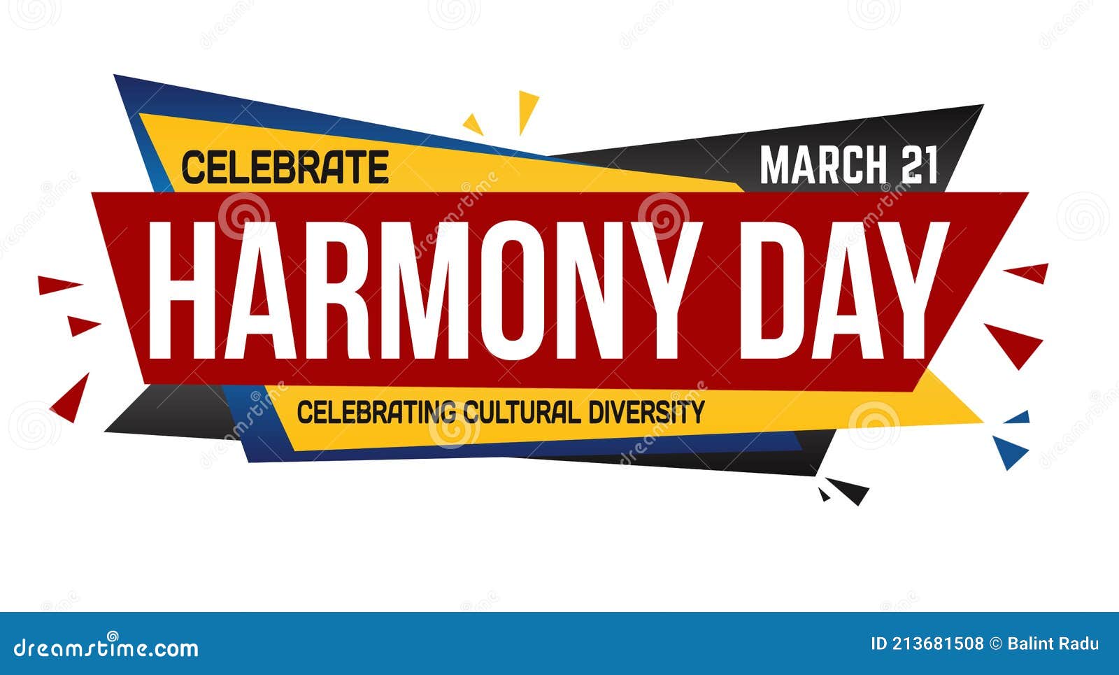 Celebrate Harmony Day Banner Design Stock Vector - Illustration of sign ...