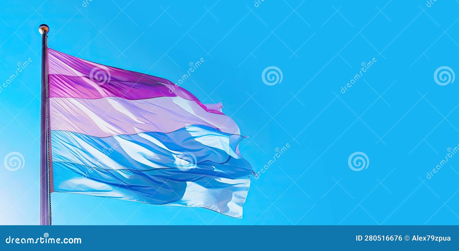Transgender Equality Symbol Against a Clear Sky - Generative AI Stock ...