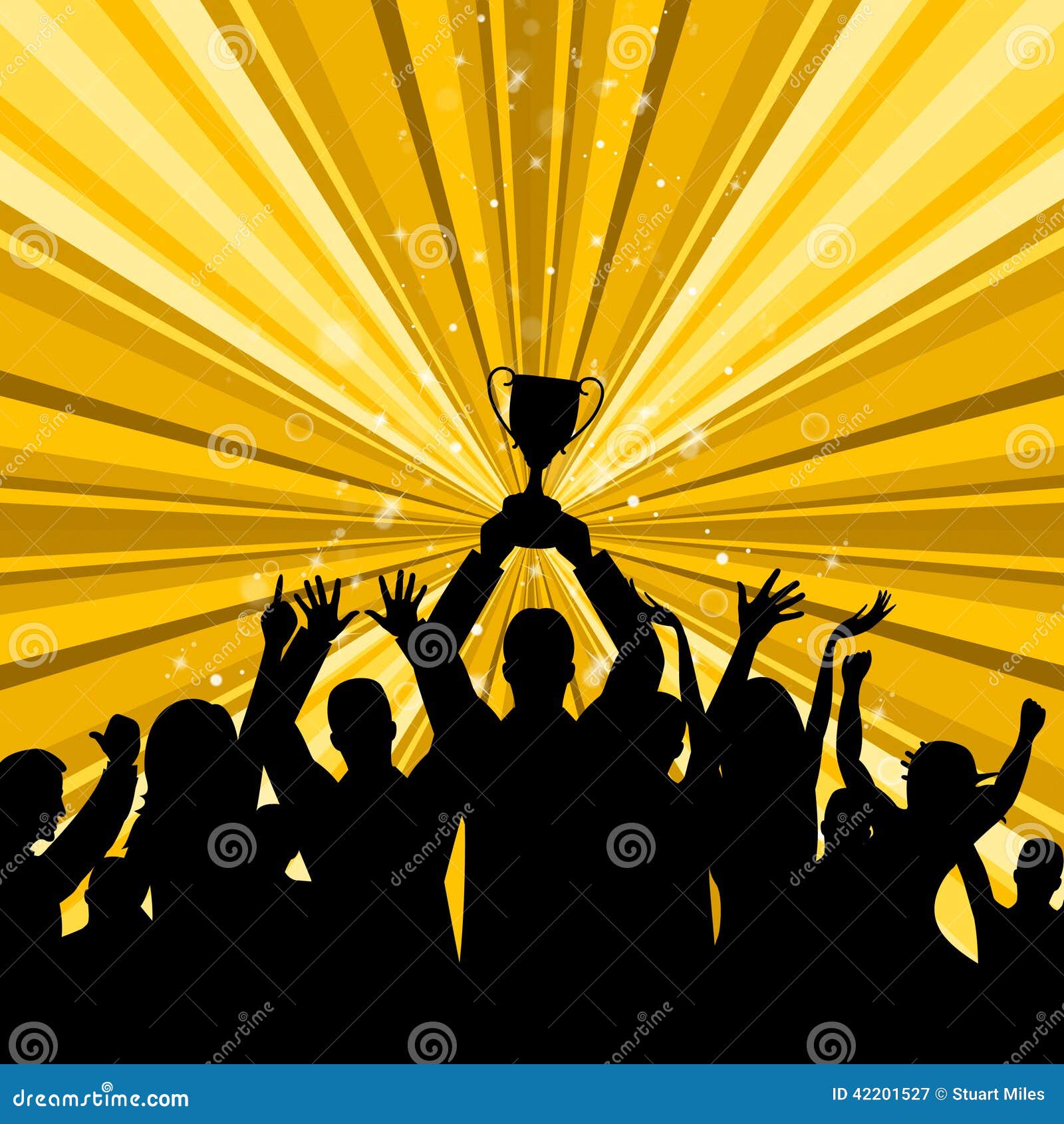 Celebrate Win Represents First Place and Winner Stock Illustration ...