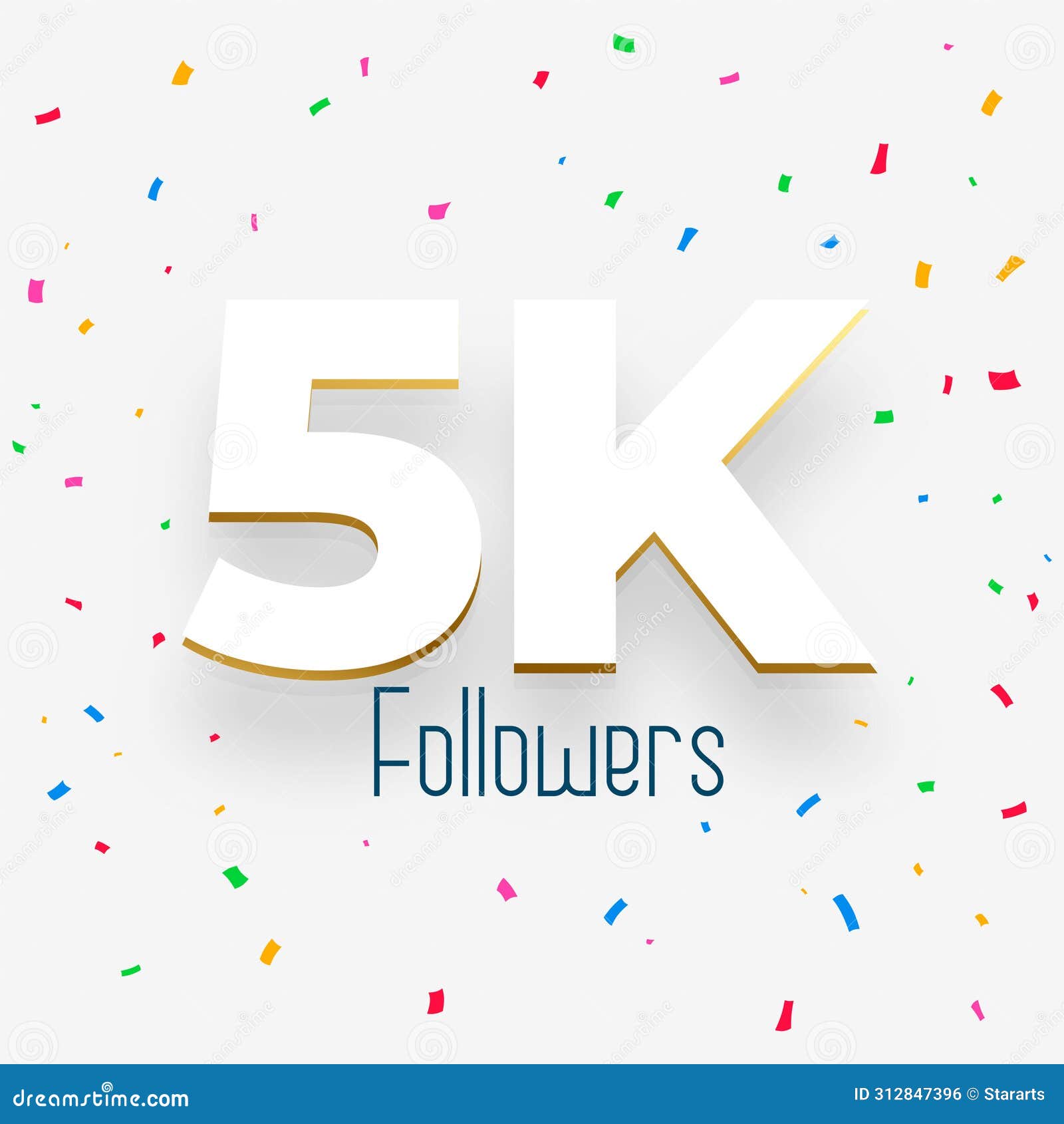 Celebrate Your 5k Subscriber Milestone with Confetti Design Stock ...
