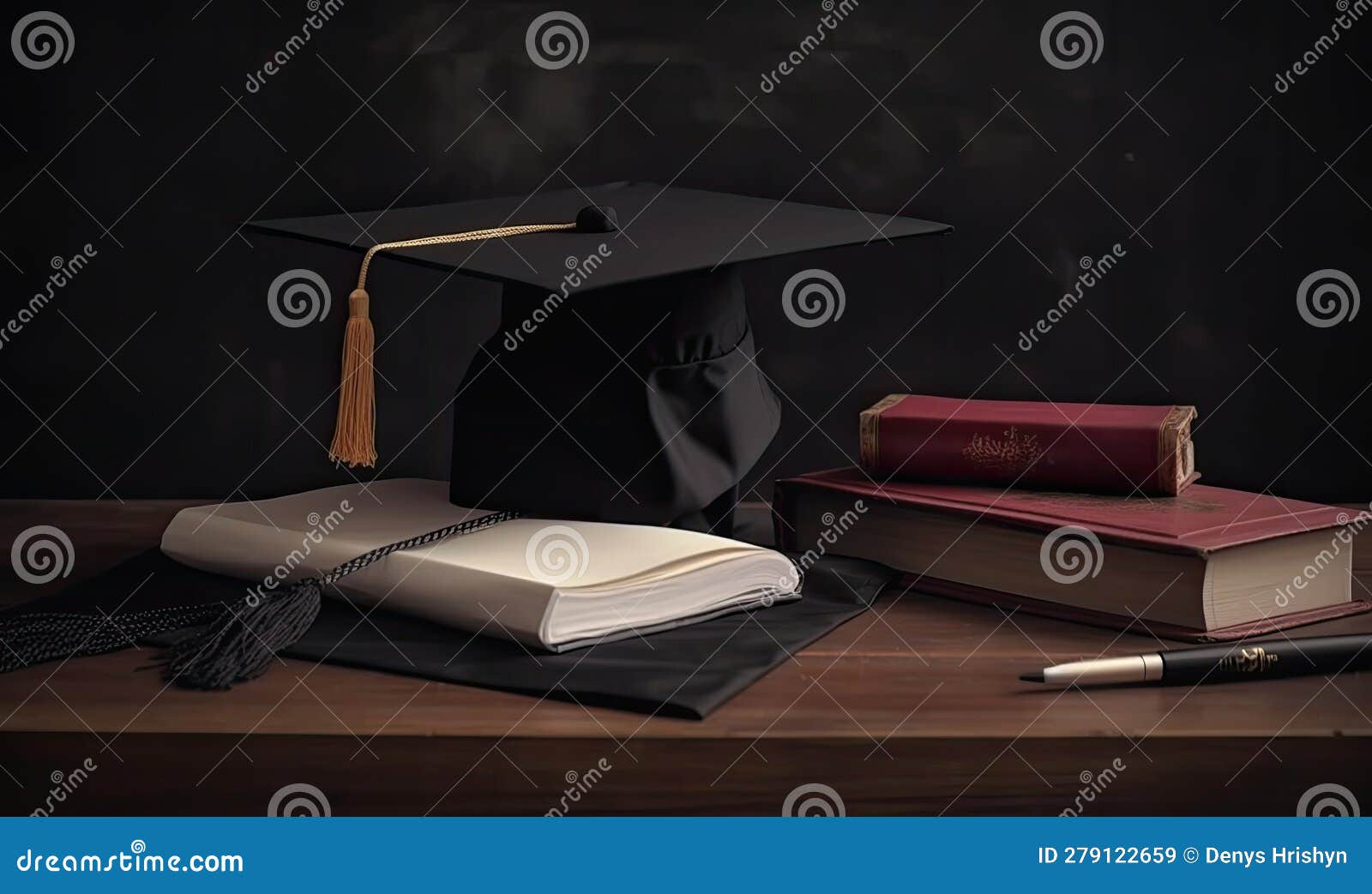 Celebrate Your Success with a Graduation Cap and Diploma on Display ...