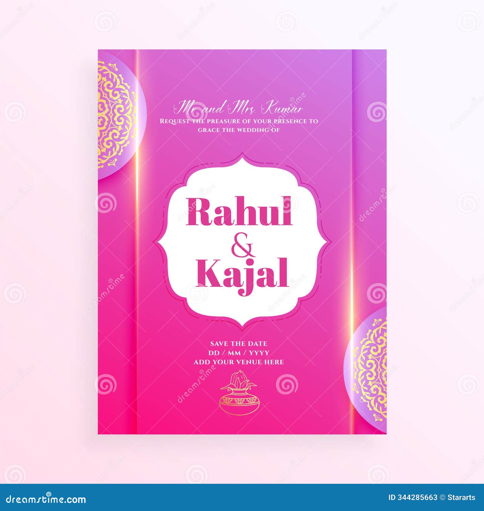 Celebrate Your Wedding or Sagai Day with Personalized Invitation Shiny ...