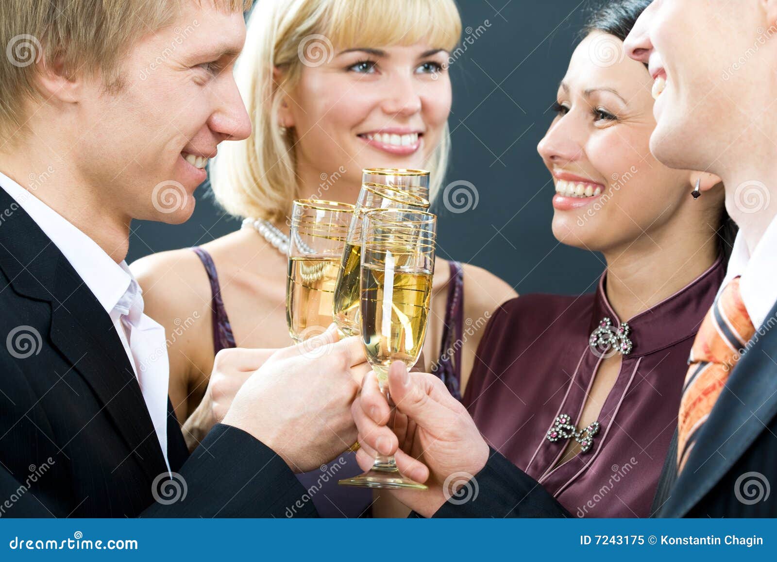 Celebrating stock image. Image of four, friendship, drink - 7243175