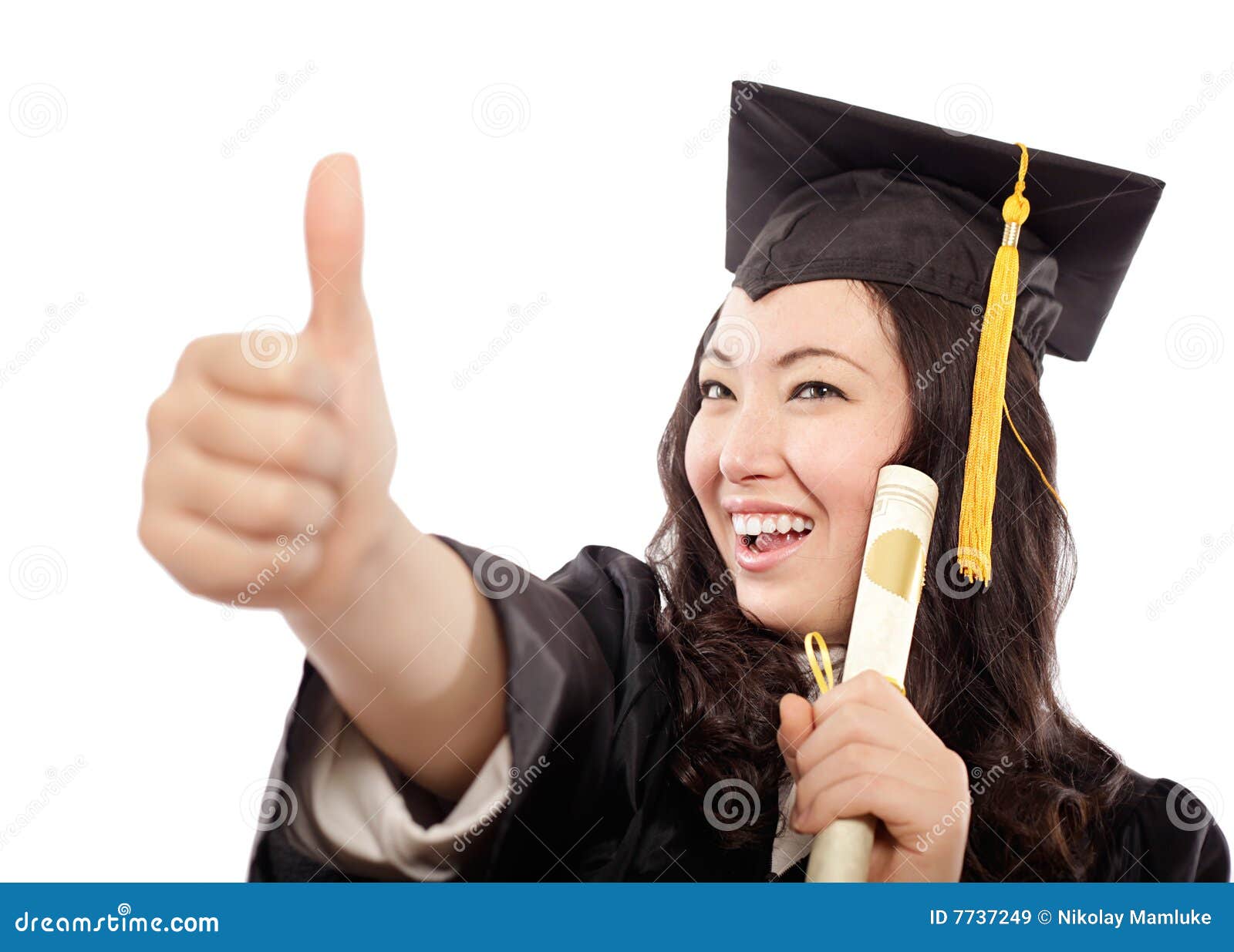 Celebrating Getting Her Diploma Stock Image - Image of future, graduate ...