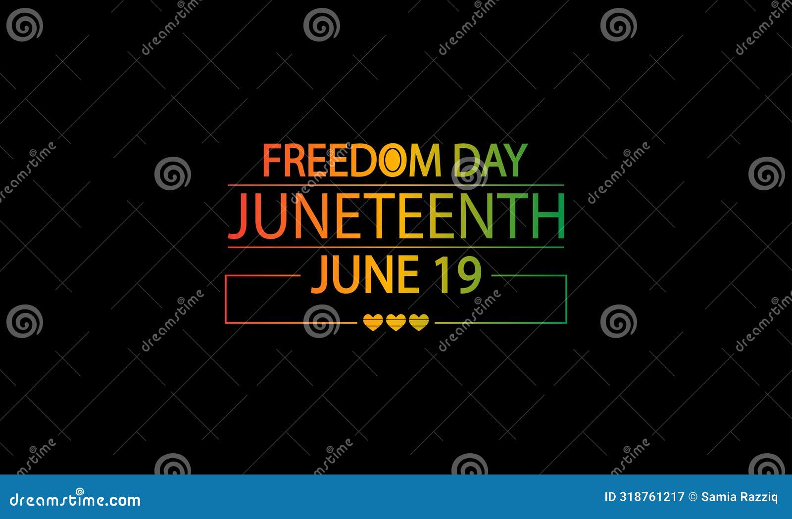 Celebrating Juneteenth with Text Illustration of Freedom Stock Vector ...