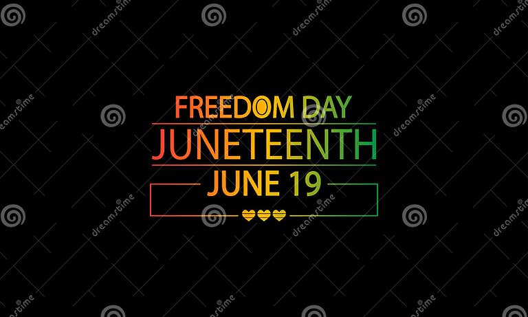 Celebrating Juneteenth with Text Illustration of Freedom Stock Vector - Illustration of nation ...