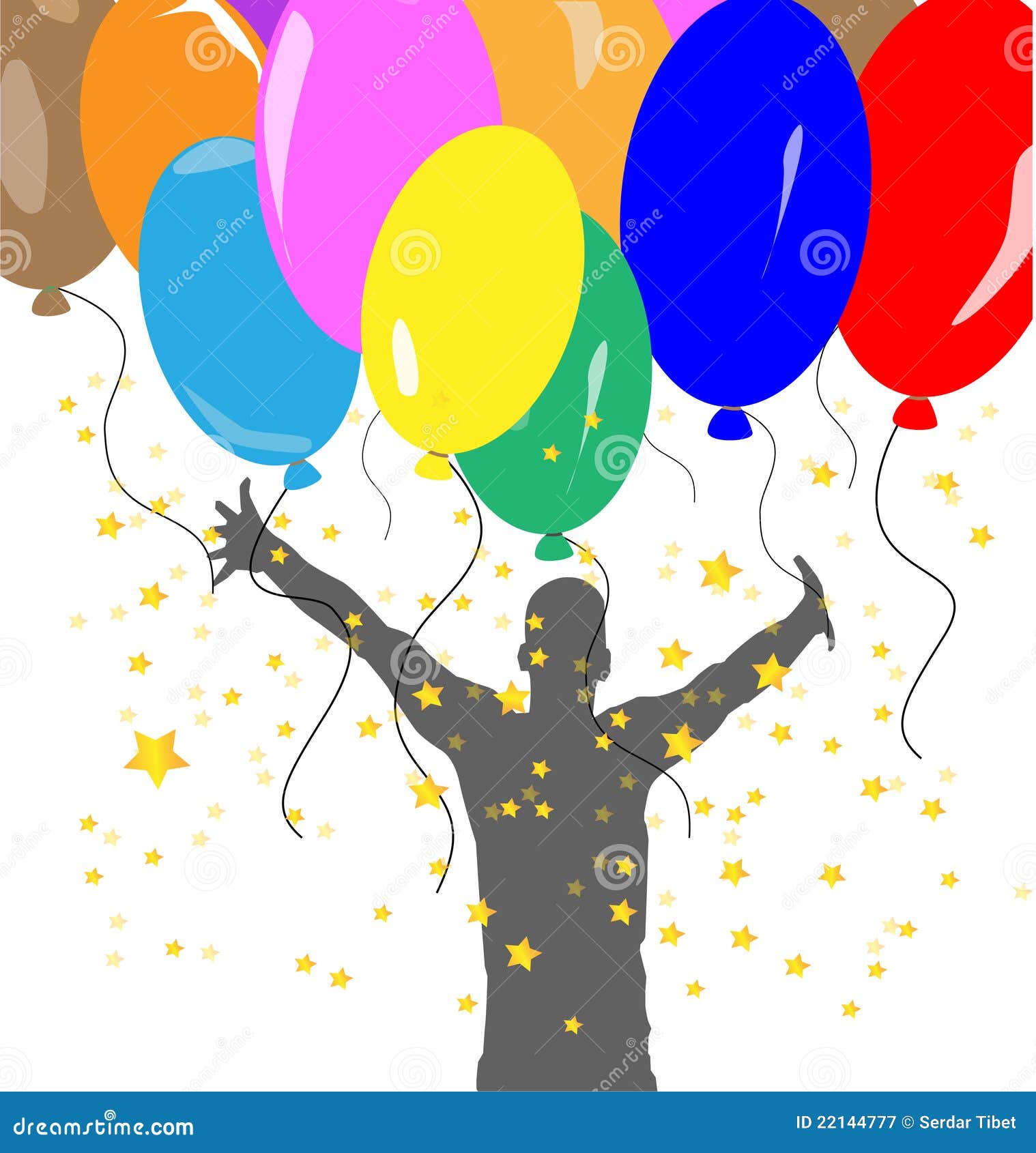 Celebrating man stock vector. Illustration of background - 22144777