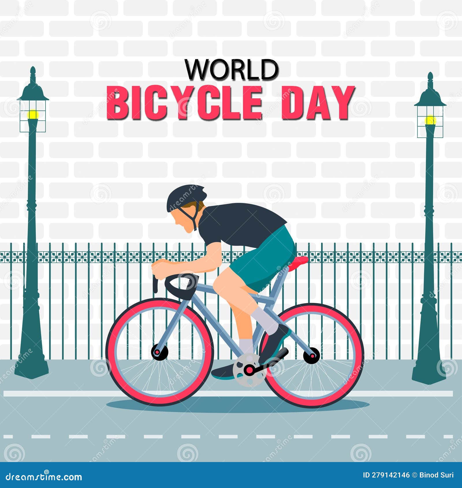 Celebrating the Power of Two Wheels, World Bicycle Day. Stock Vector ...