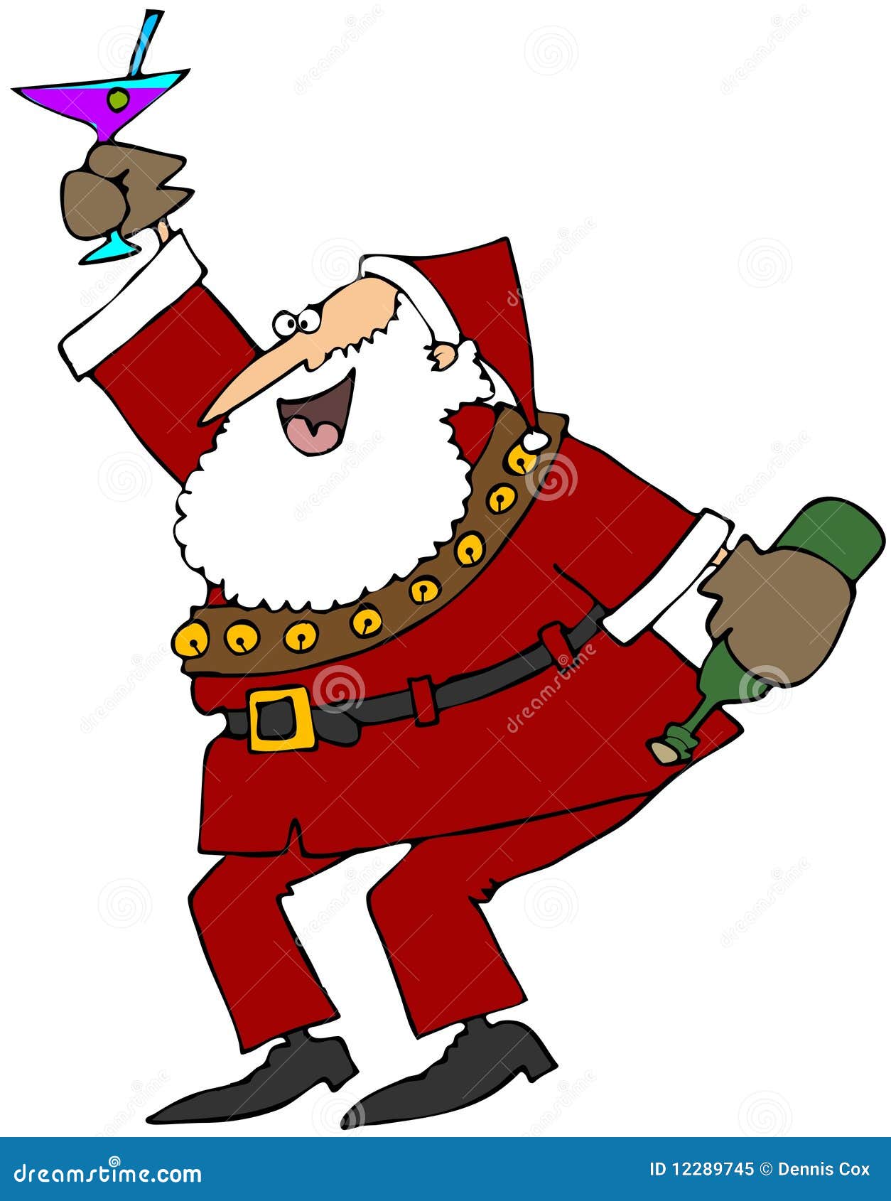 Celebrating Santa stock illustration. Illustration of claus - 12289745