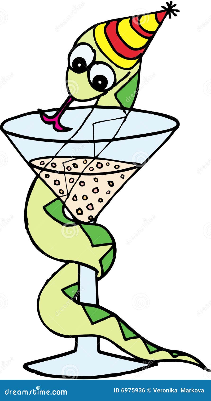 Celebrating snake stock vector. Illustration of colorful - 6975936