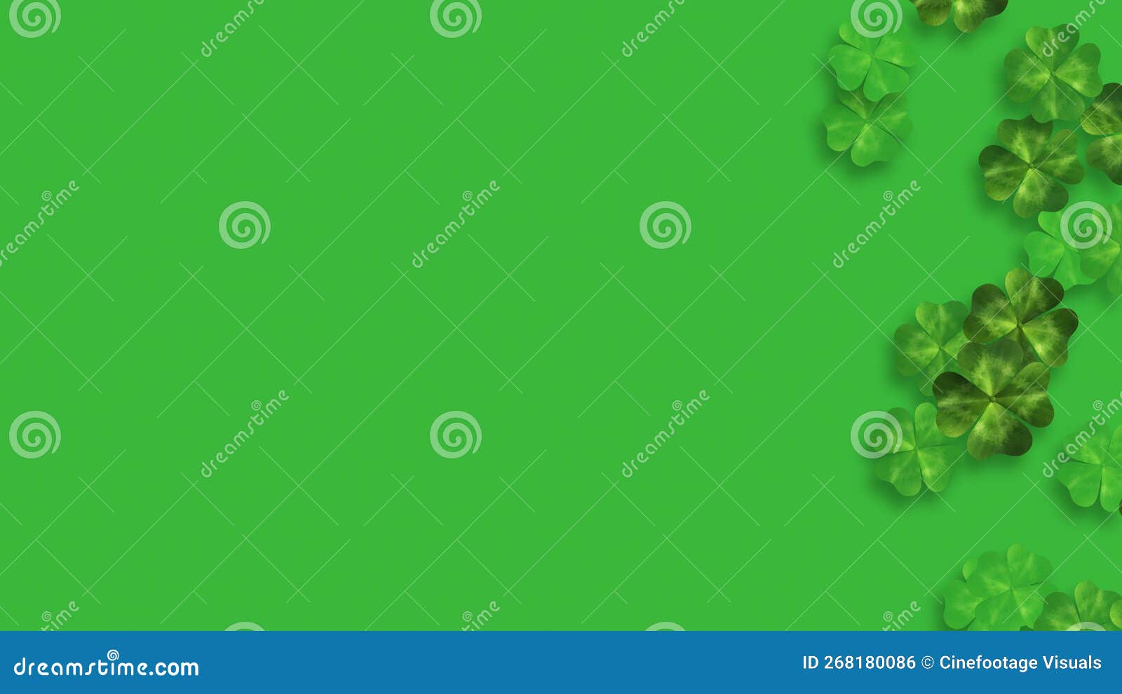 Celebrating St Patrick S Day With Falling Four Leaf Clover Background