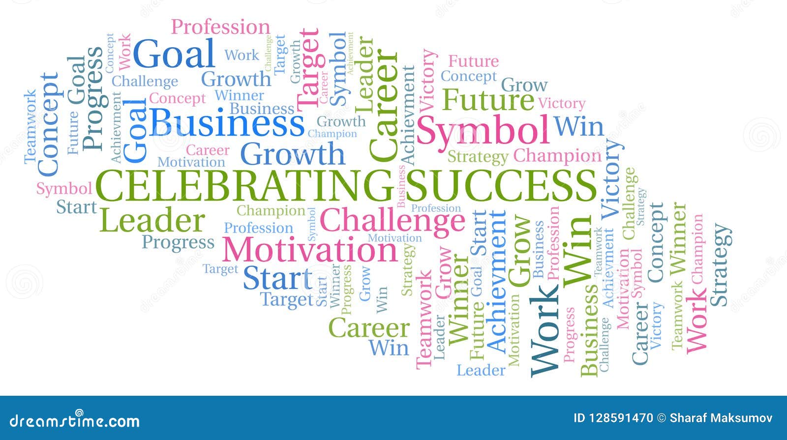 Celebrating Success Word Cloud. Stock Illustration - Illustration of ...