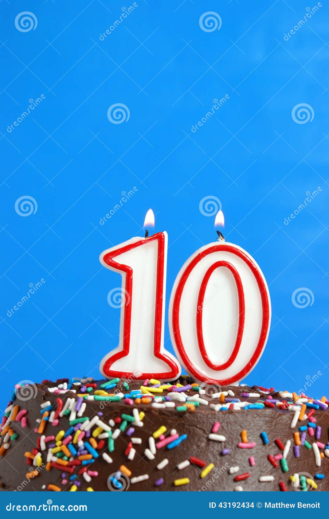Celebrating Ten Years stock photo. Image of food, birthday - 43192434