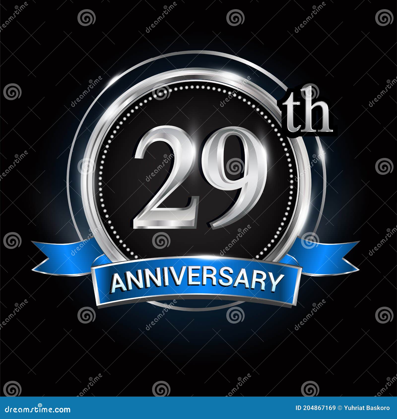 29th Anniversary Golden Bright Cartoon Vector | CartoonDealer.com ...