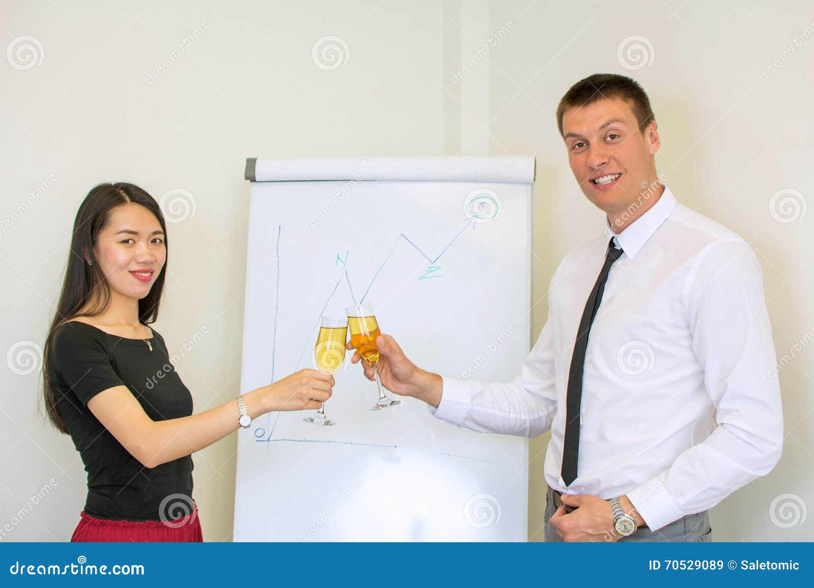 Celebrating with a Toast at Work Stock Image - Image of celebration ...