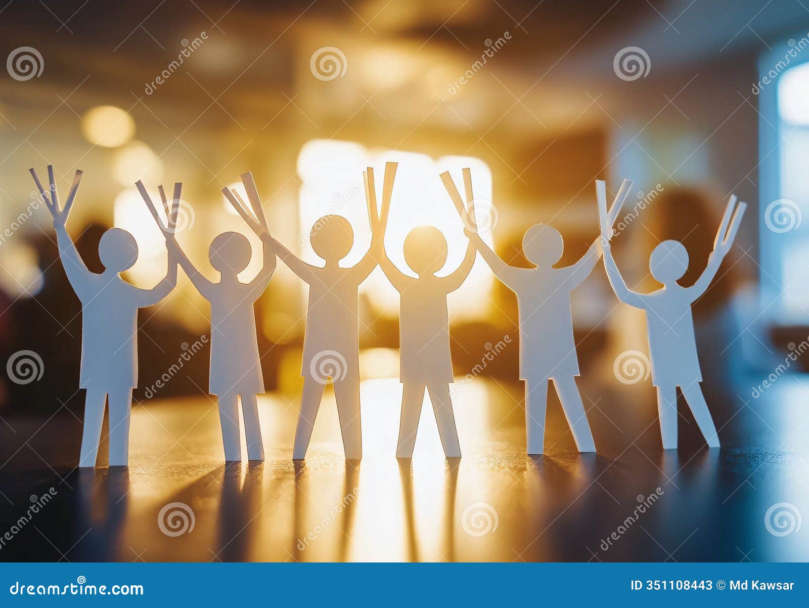 Celebrating Unity- Paper People Silhouette High Quality Image Stock ...