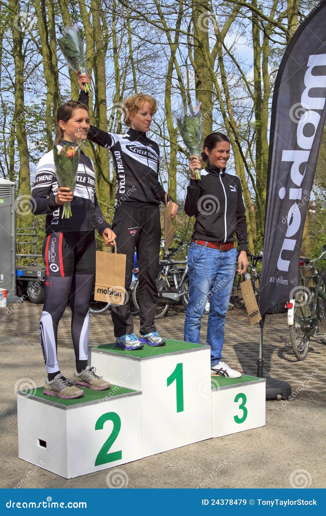 Celebrating on the Winners Podium Editorial Stock Image - Image of ...