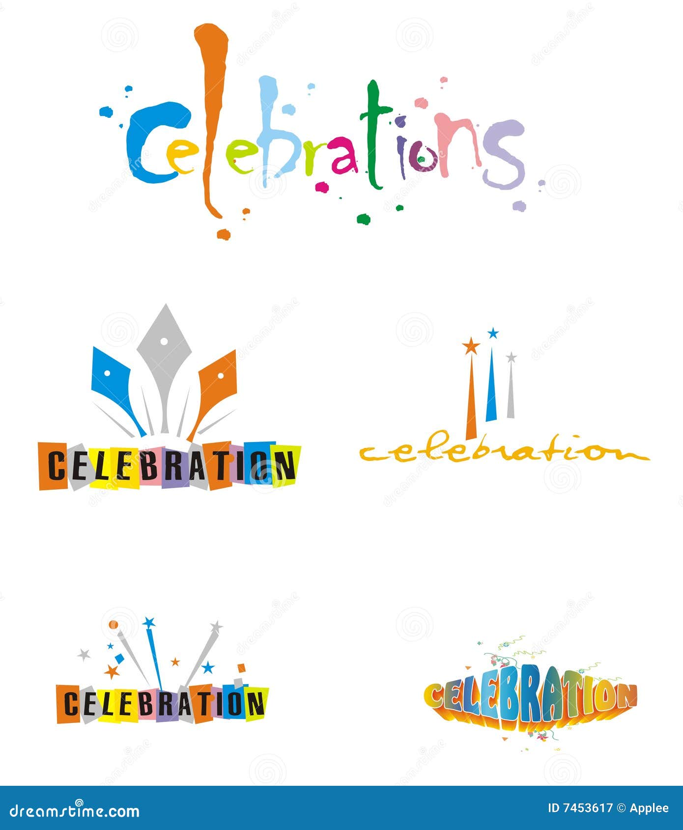 Celebration stock vector. Illustration of logo, fifty - 7453617
